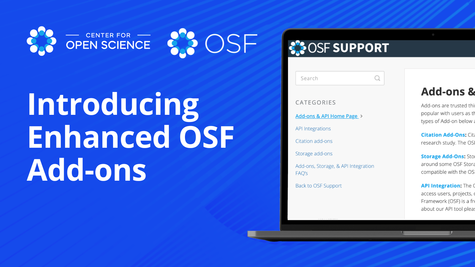 Cultivating an Open Source Community: Introducing Enhanced OSF Add-ons